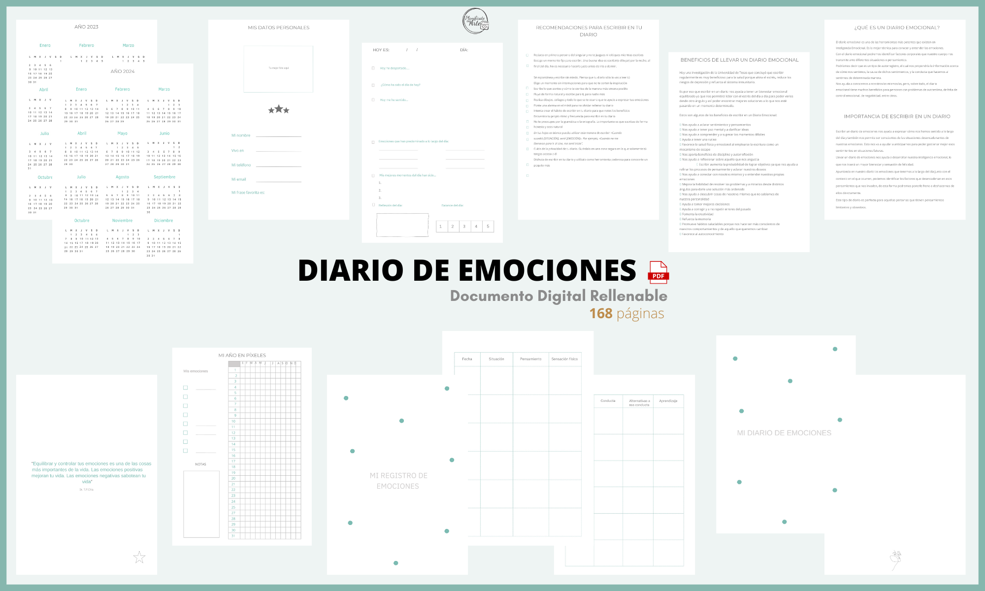 Planifícate con Arte | COMBO +: Diario de Emociones
